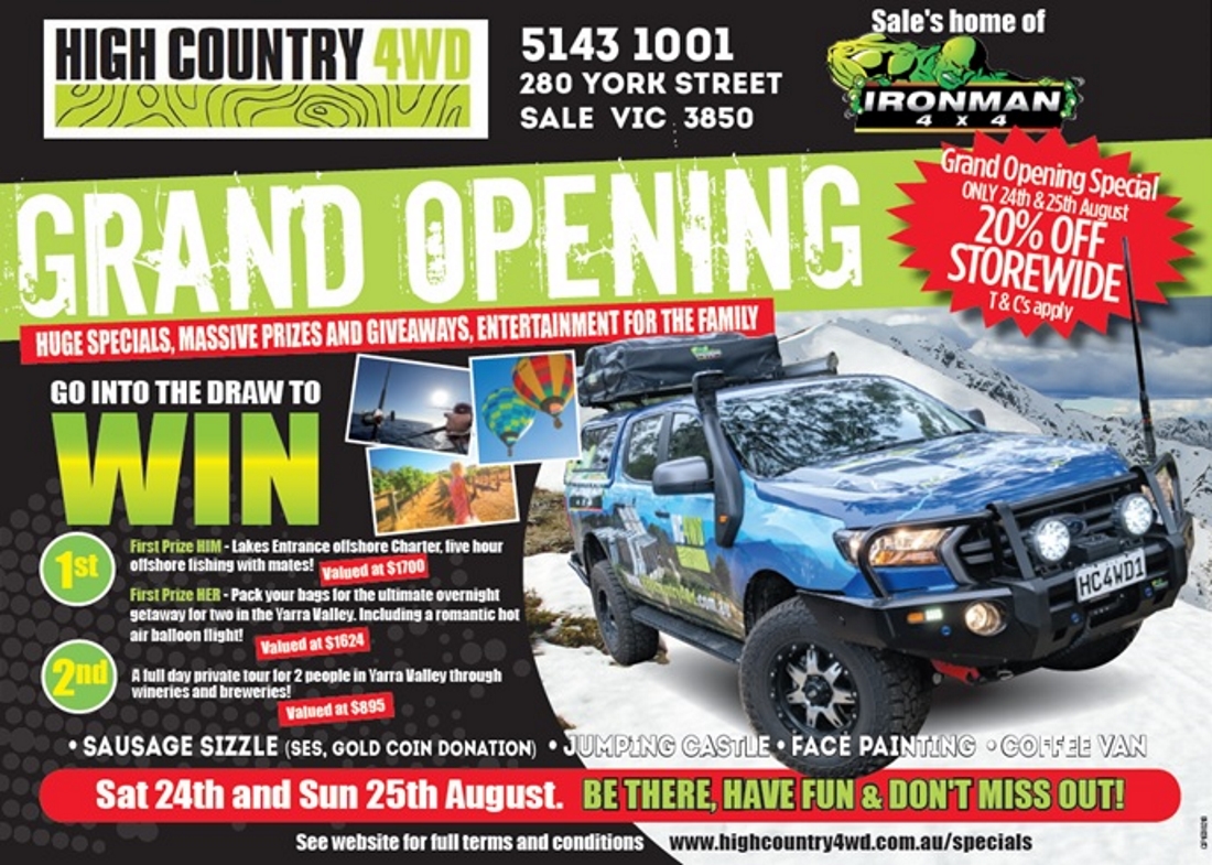 High Country 4WD Grand Opening Specials | High Country 4WD | Home of ...